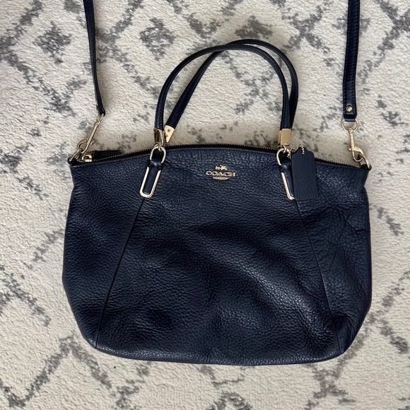 Coach | Bags | Coach Kelsey Satchel Navy Blue | Poshmark